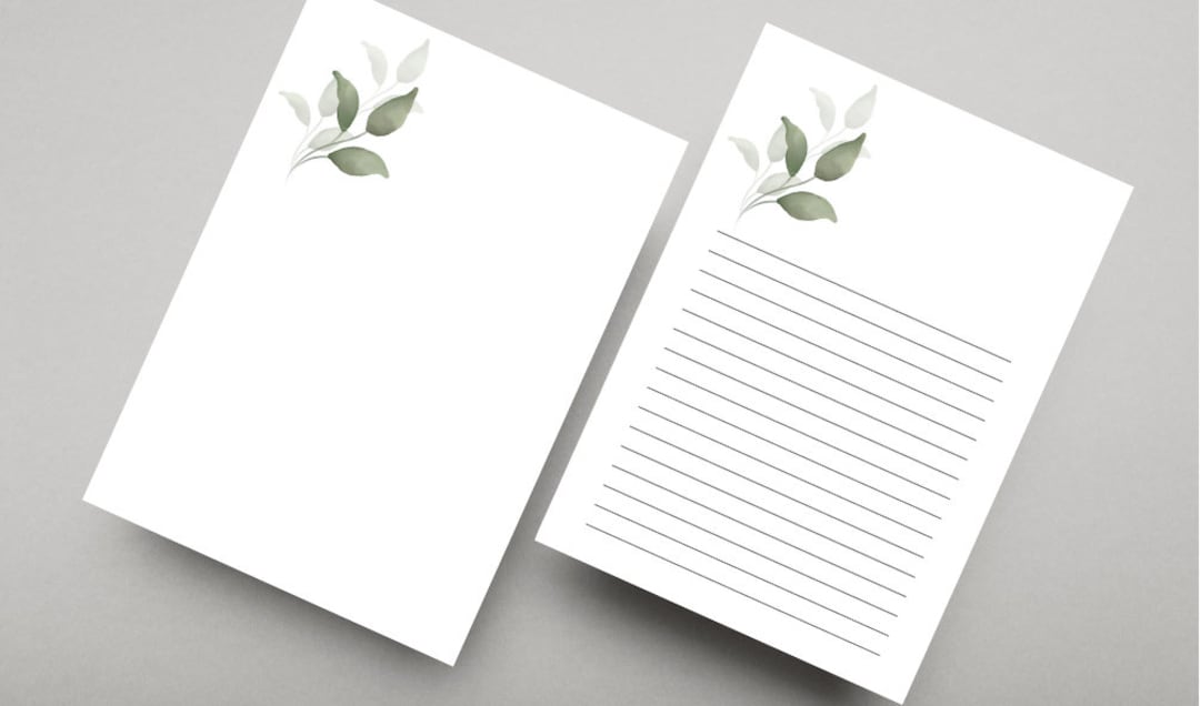 Printable and Digital Writing Paper With and Without Lines, Letter ...