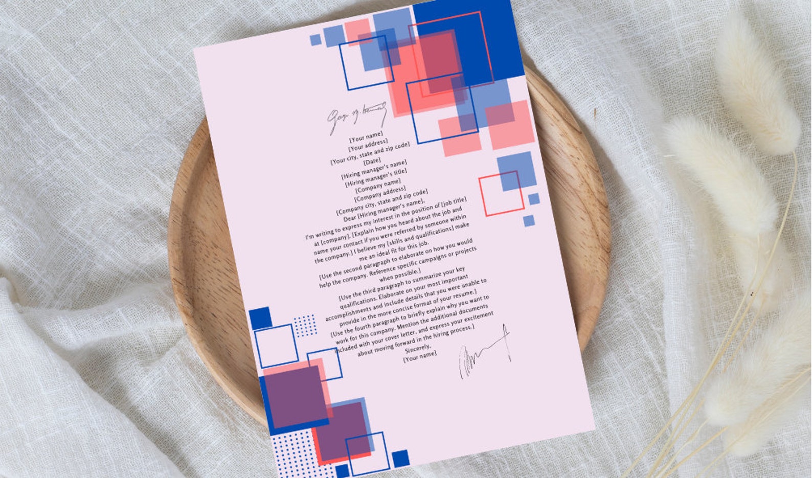 Writing Paper, Printable Letterhead Design, Business Letterhead ...