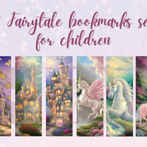 Printable Fairytale Bookmarks for Children, Printable Bookmarks Set of ...