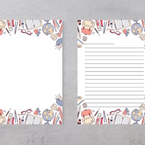 Printable Digital Diary Writing Paper With and Without Lines, Letter ...