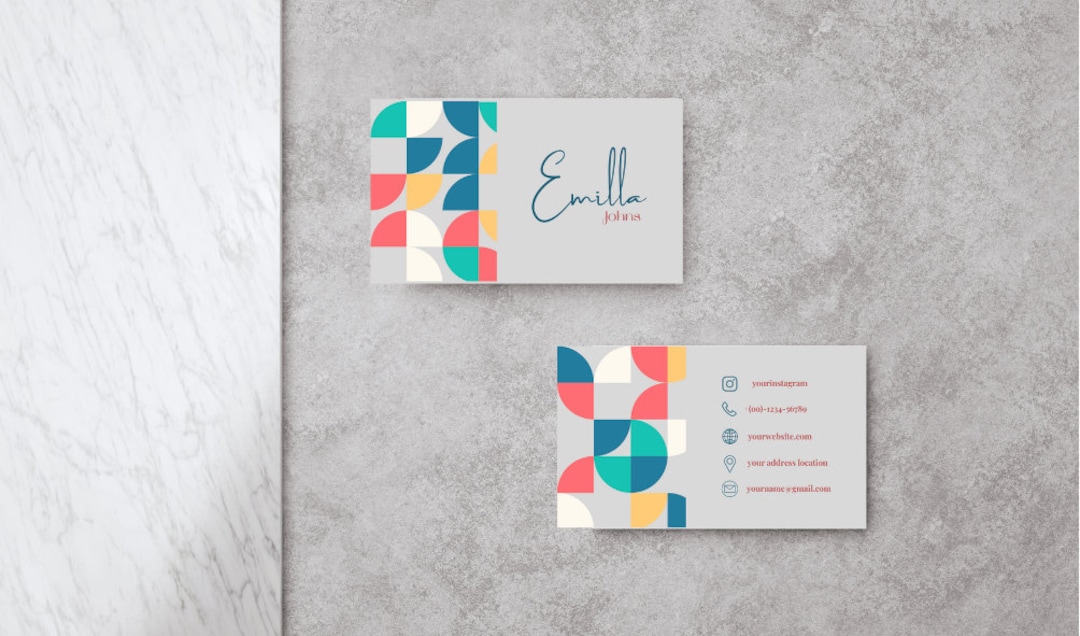 Editable Printable Attractive Business Card Template Instant File ...