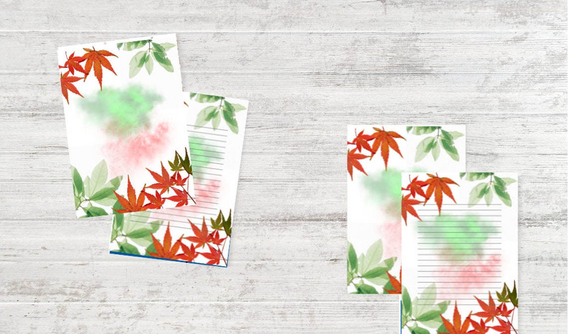Colorful Flowers Printable and Digital Writing Paper With and Without ...