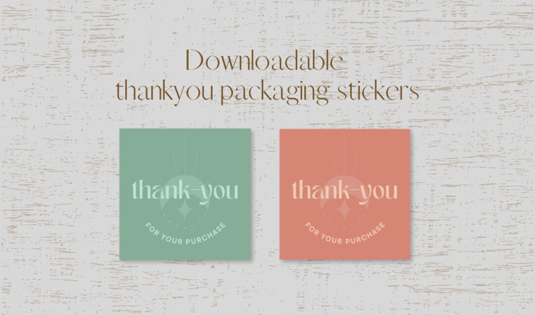 Printable Thankyou Packaging Stickers INSTANT DOWNLOAD , Packaging ...
