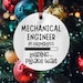 Engineer Ornament – Blueprint and Ruler Design – Personalized STEM Gift ...