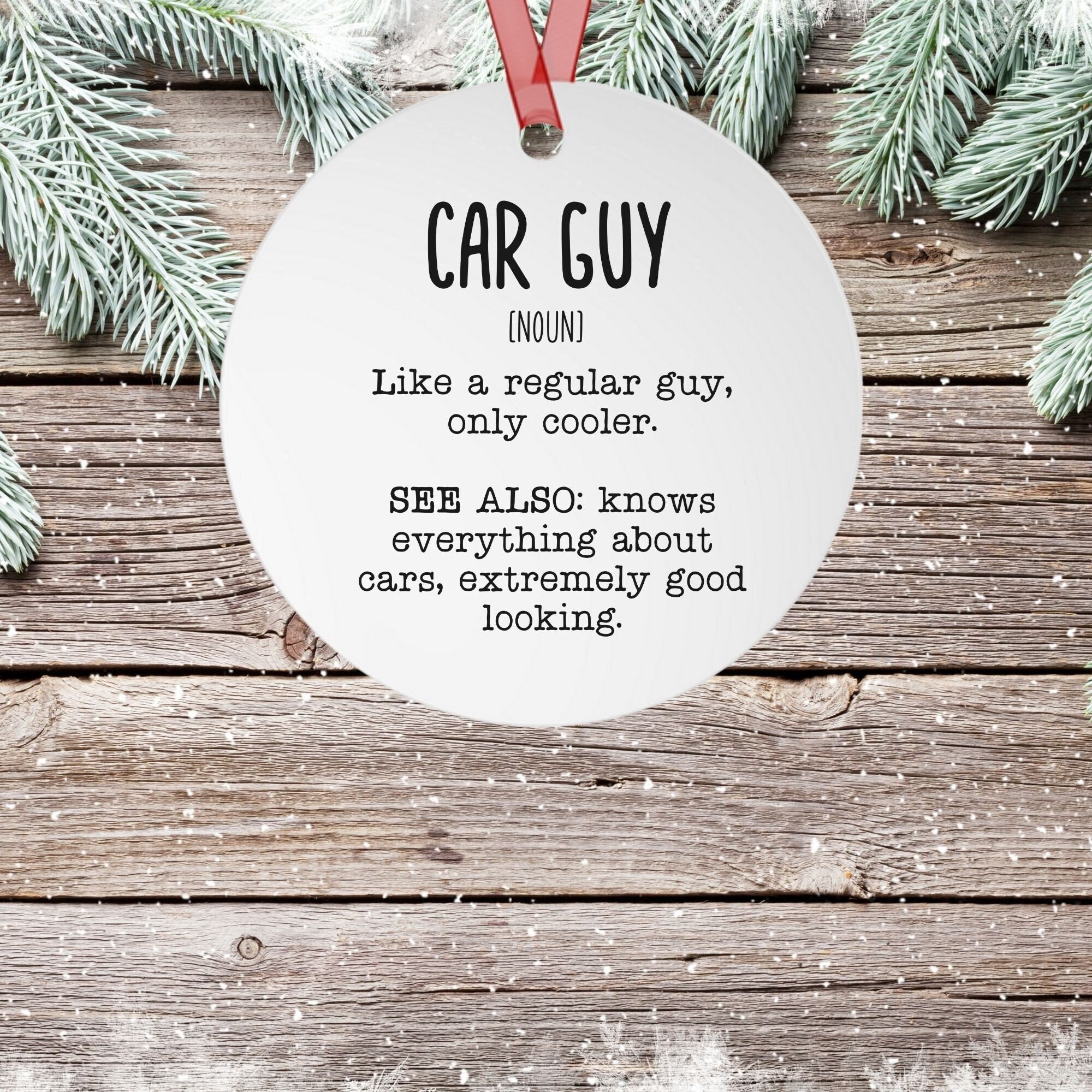 Car Guy Gift, Car Guy Ornament Personalized, Mechanic Ornament, Car ...