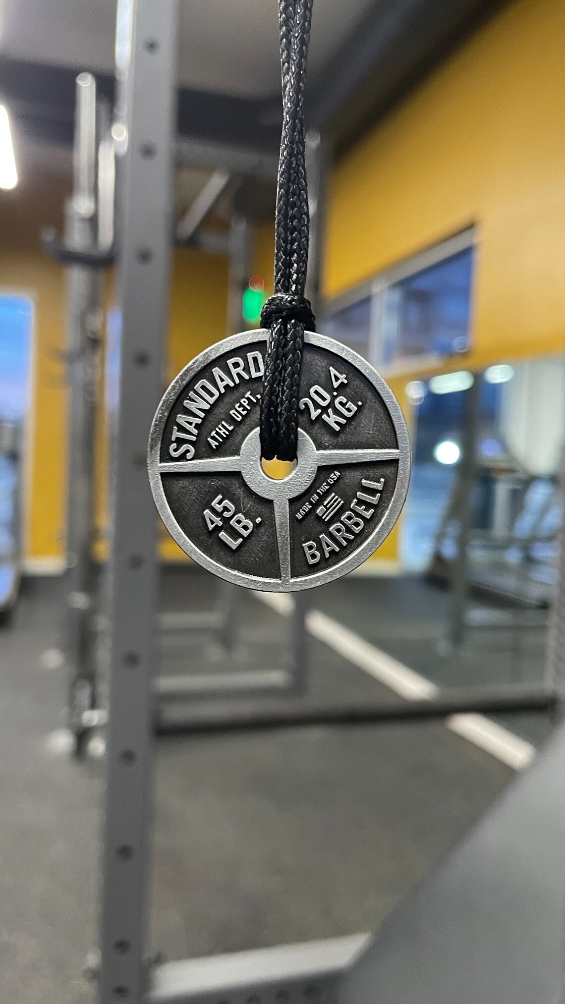 Barbell Weight Plate Pendant Necklace - Alloy Metal, Gym Gift - Etsy
