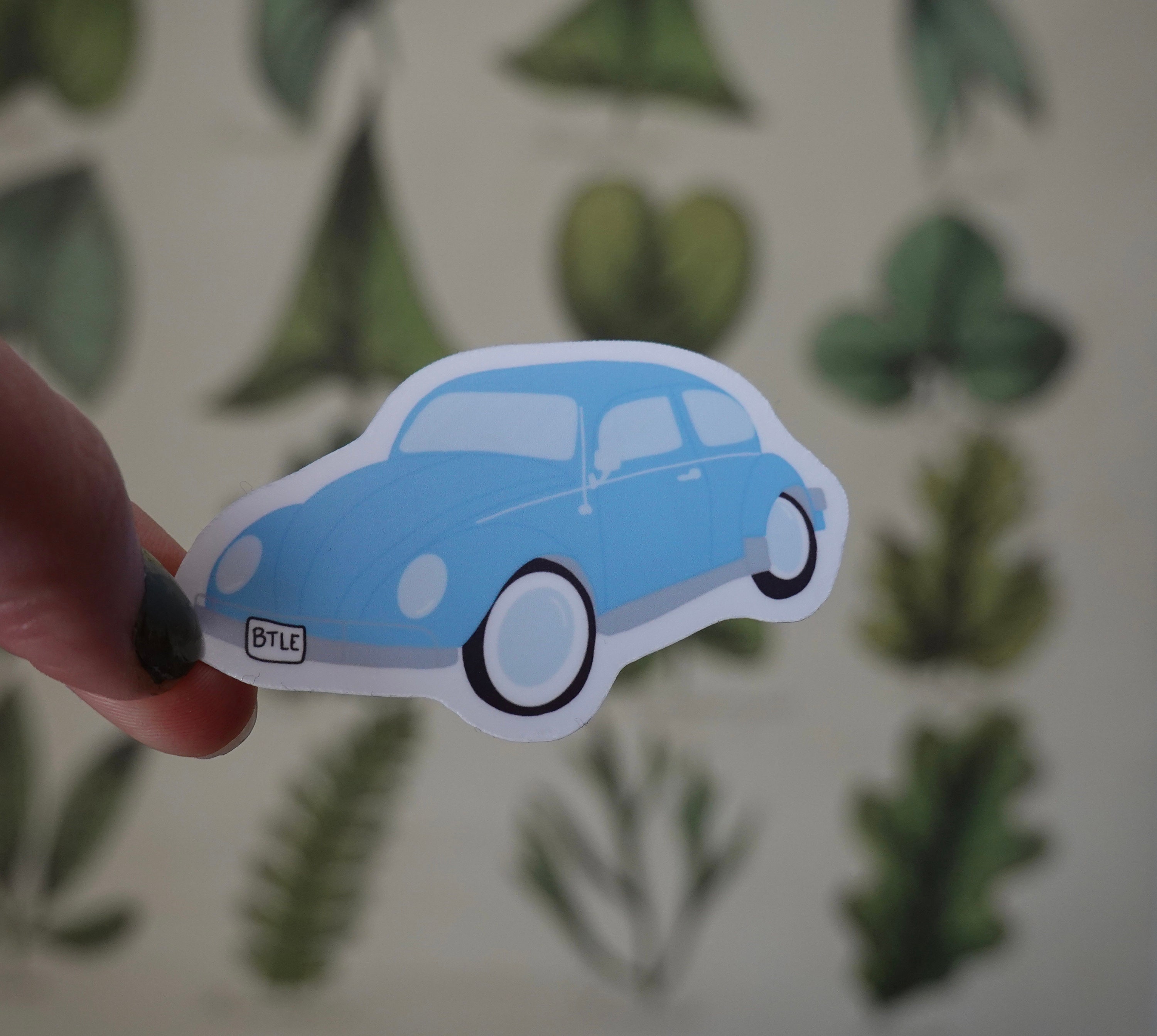 Blue Car Sticker, Cute Car Sticker, Beetle Sticker - Etsy