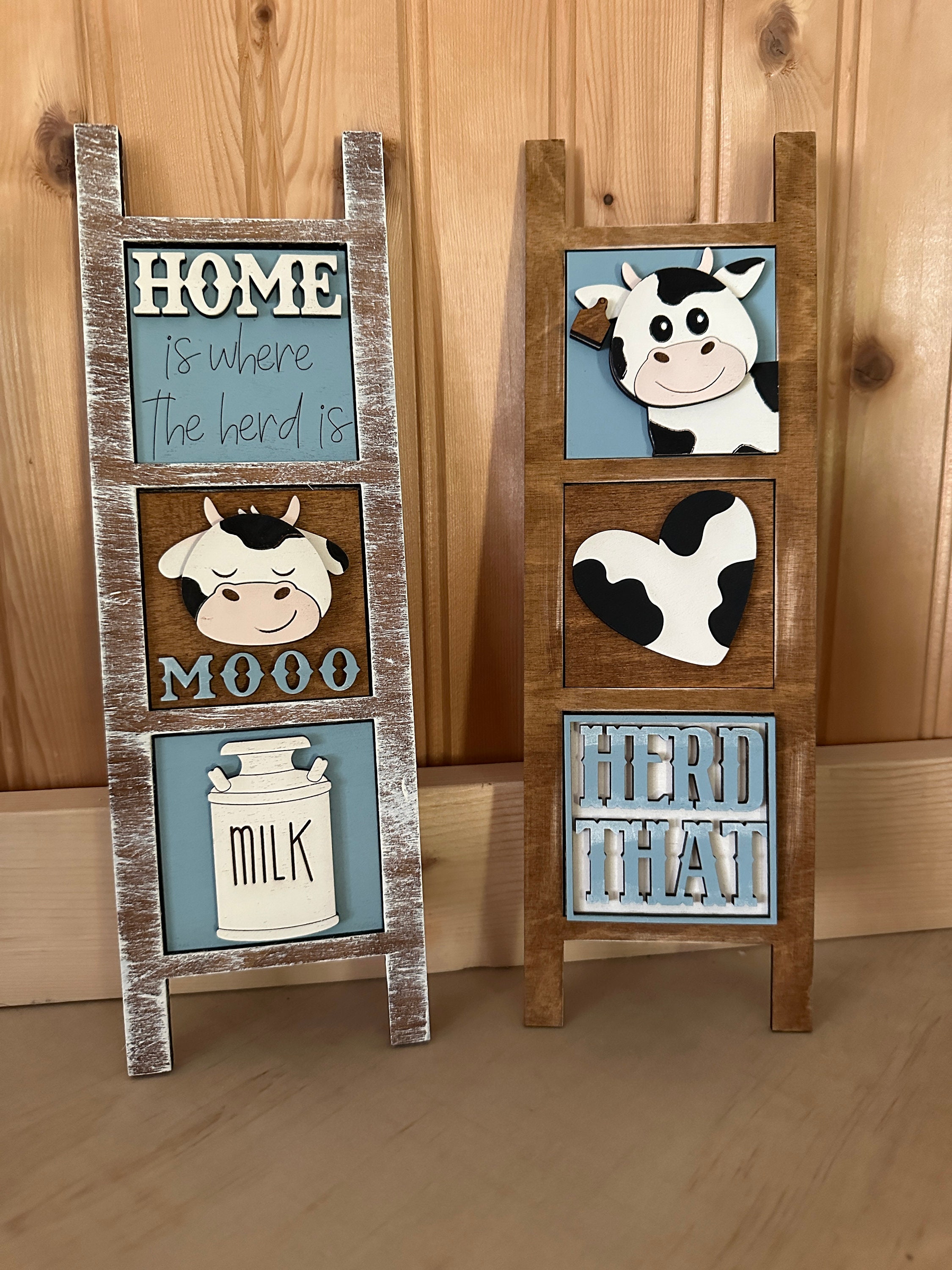 MINI Cow Interchangeable Signs Cow Tiered Tray Decor Cow - Etsy