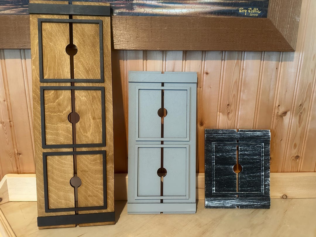 Interchangeable Leaning Shutter Farmhouse Frame for 4.25 Tiles, Three ...