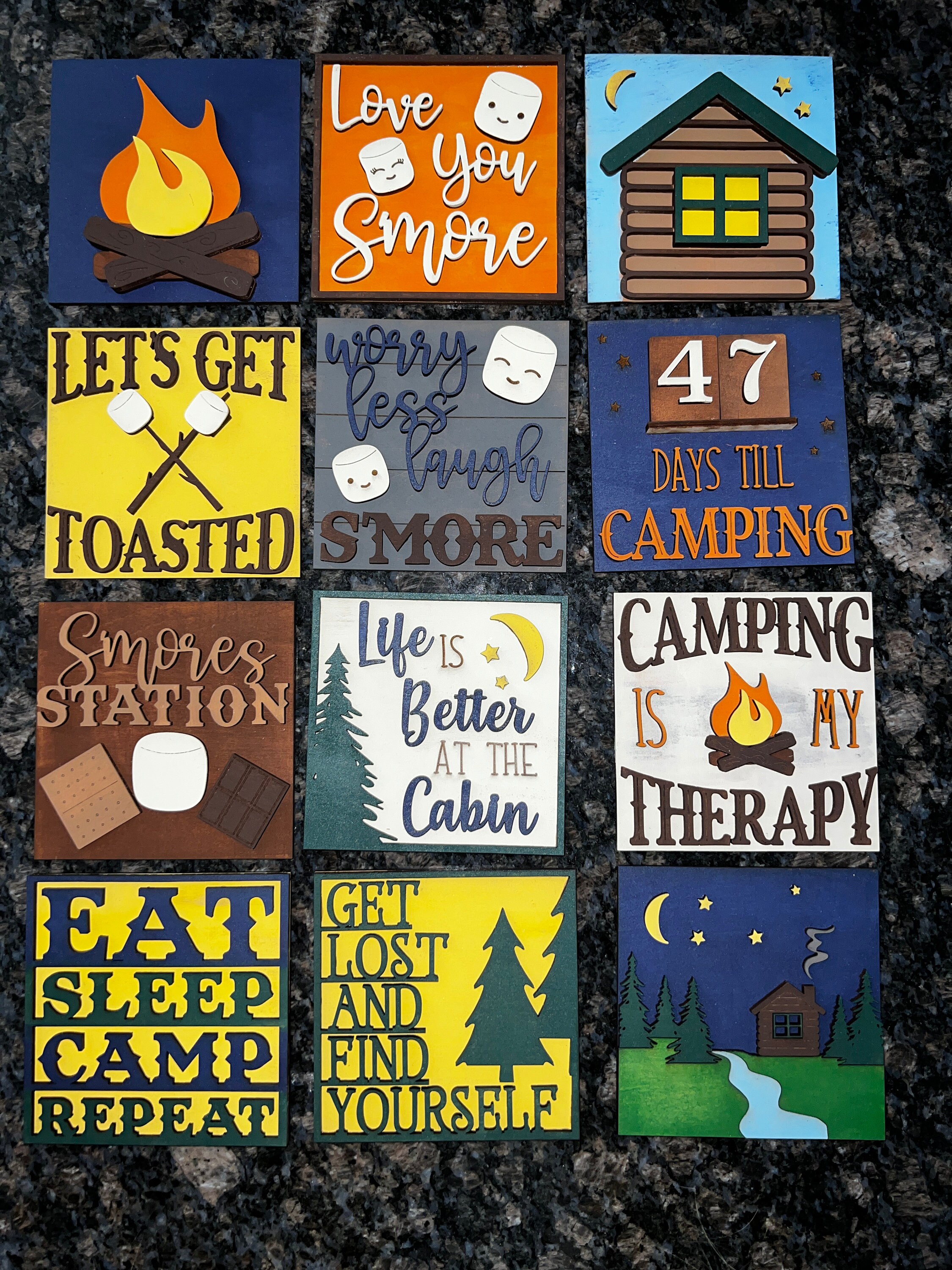 Cabin Tiered Tray Decor / Smores / Camping / Camping Decor / - Etsy