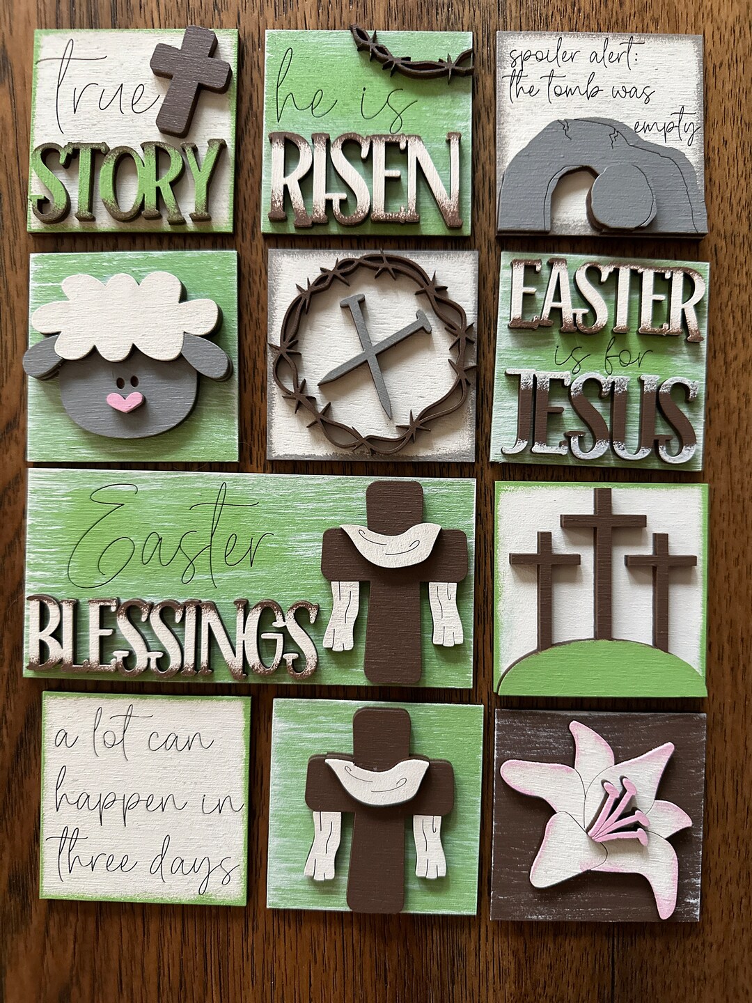 MINI (2.3 X 2.3) Easter Tiles, Leaning Ladder Interchangeable Inserts ...