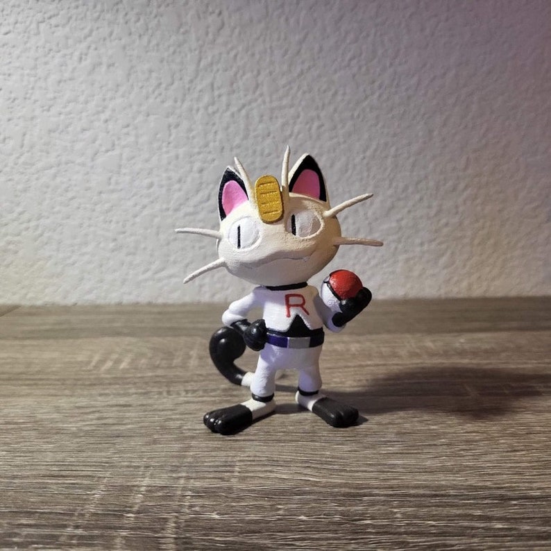 Team Rocket Meowth 3D Printed - Etsy