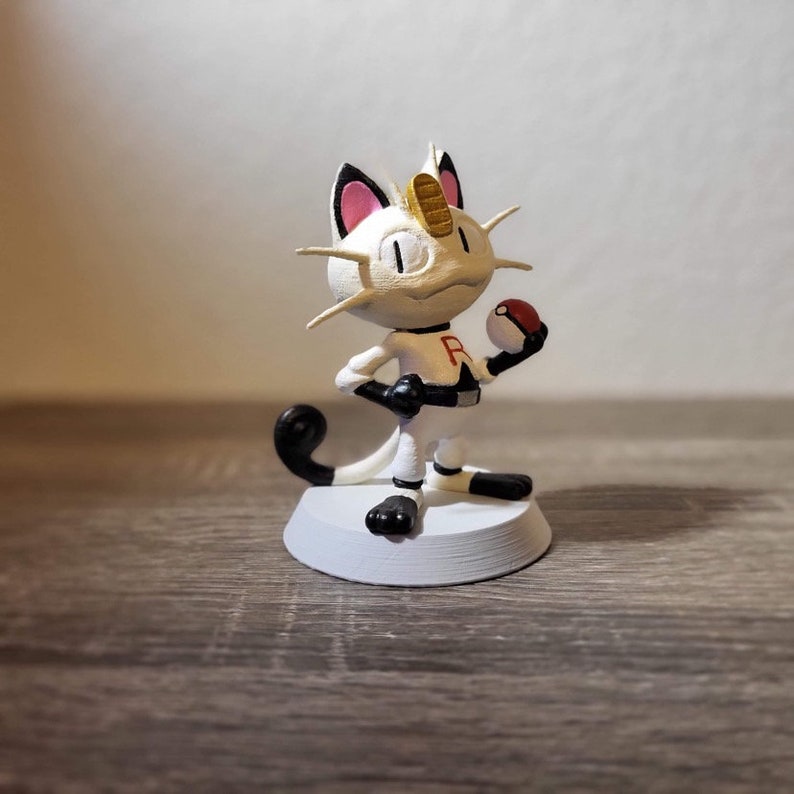 Team Rocket Meowth 3D Printed - Etsy