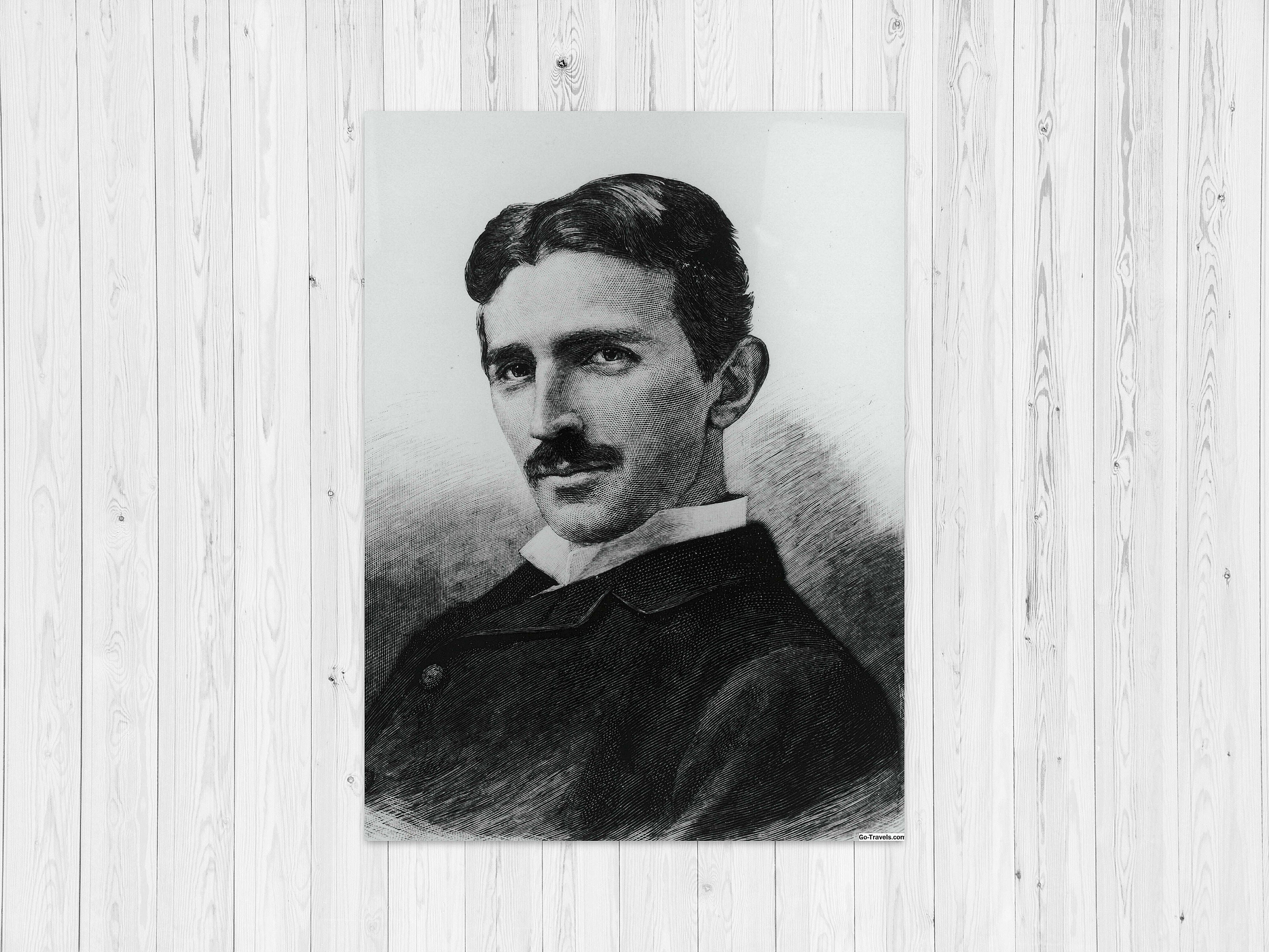 Portrait of Nikola Tesla Nikola Tesla Print Nikola Tesla - Etsy
