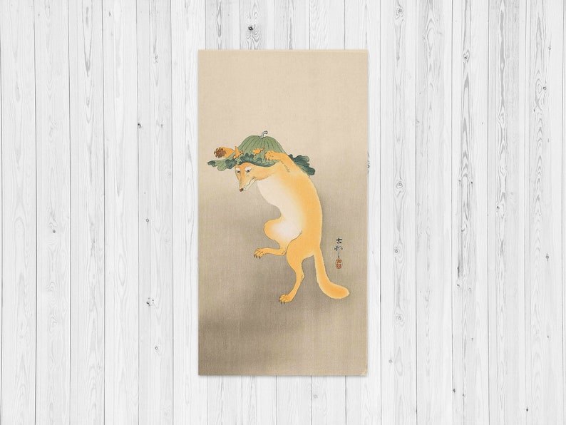 Koson Ohara Posters the Dancing Fox Japanese Art - Etsy