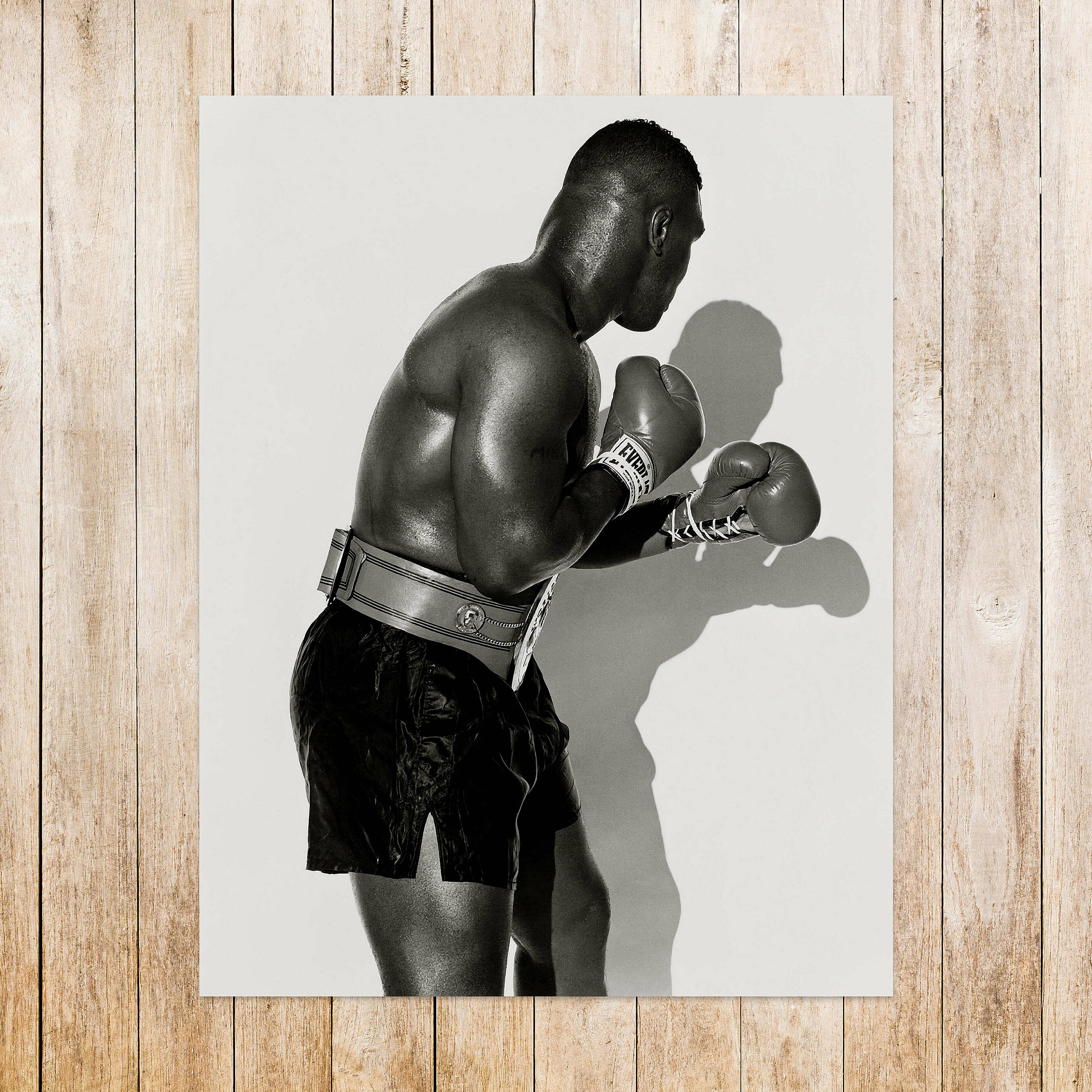 Mike Tyson Black And White Poster