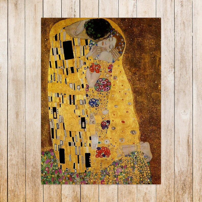 Reproduction of the Kiss Artwork Gustav Klimt the Kiss Painting by ...