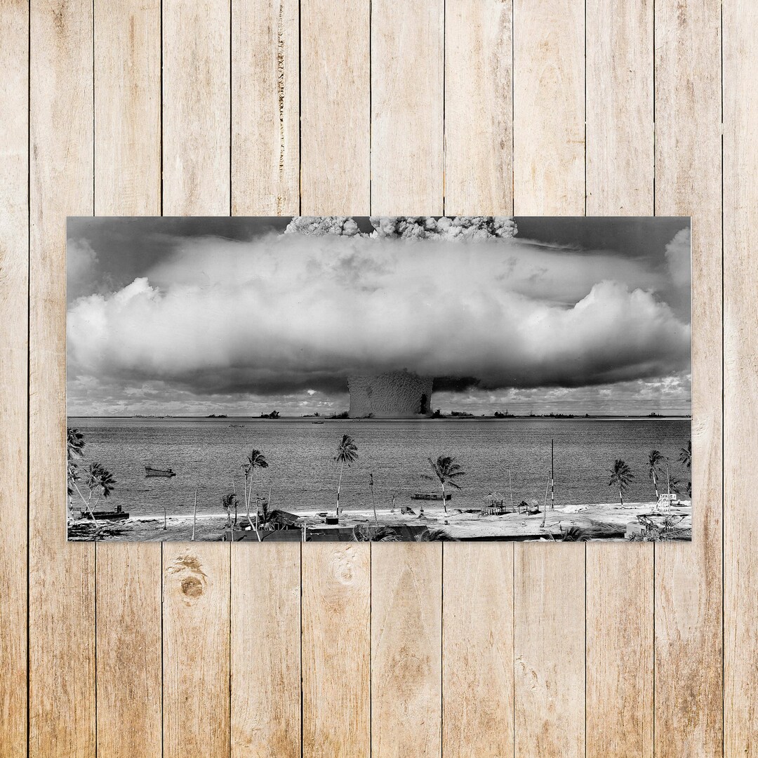 Mushroom Cloud Print Atomic Bomb Print Nuclear Bomb Poster - Etsy