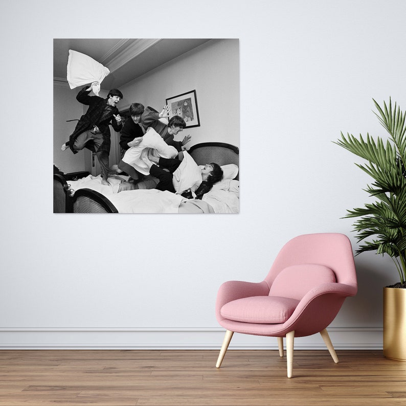 Photo of the Beatles the Pillow Fight Poster the Beatles, Pillow Fight ...
