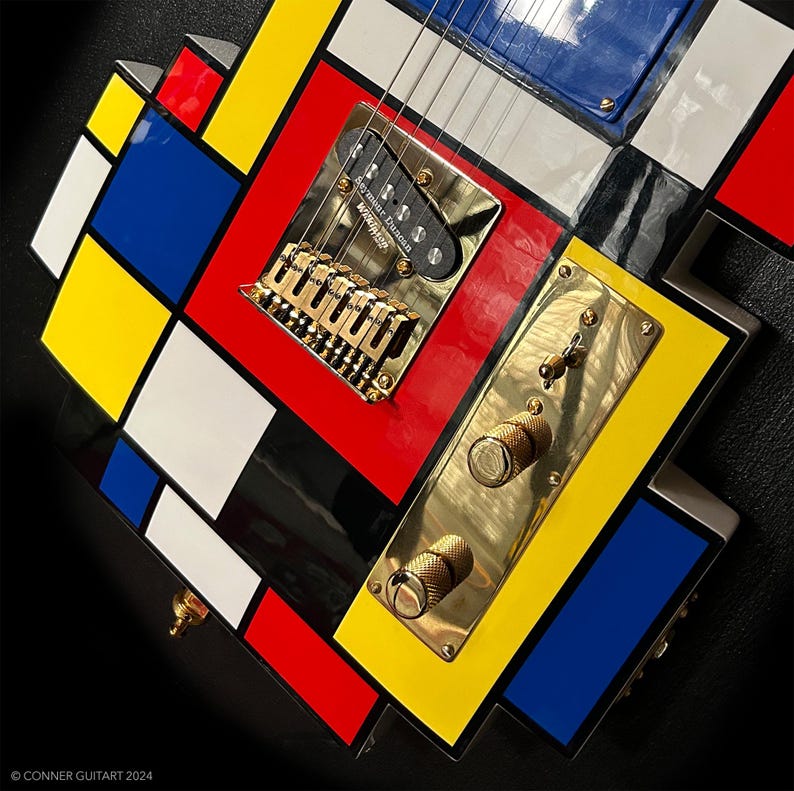 Custom Mondrian Tele Guitar by Conner Guitart - Etsy