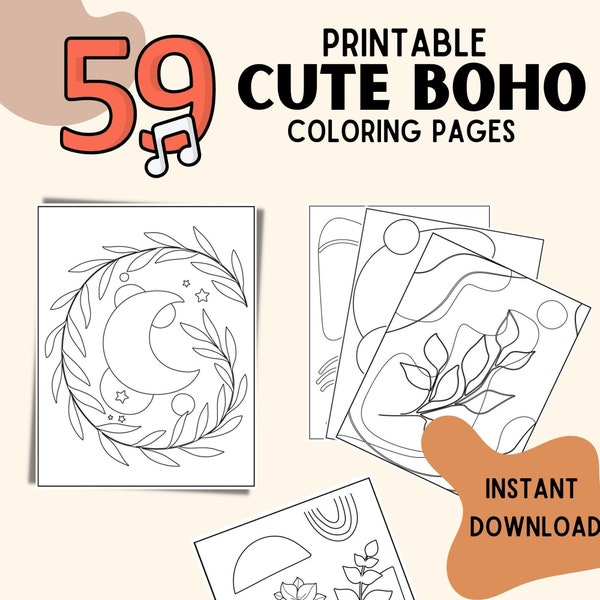 Groovy Printable Coloring Pages - Etsy