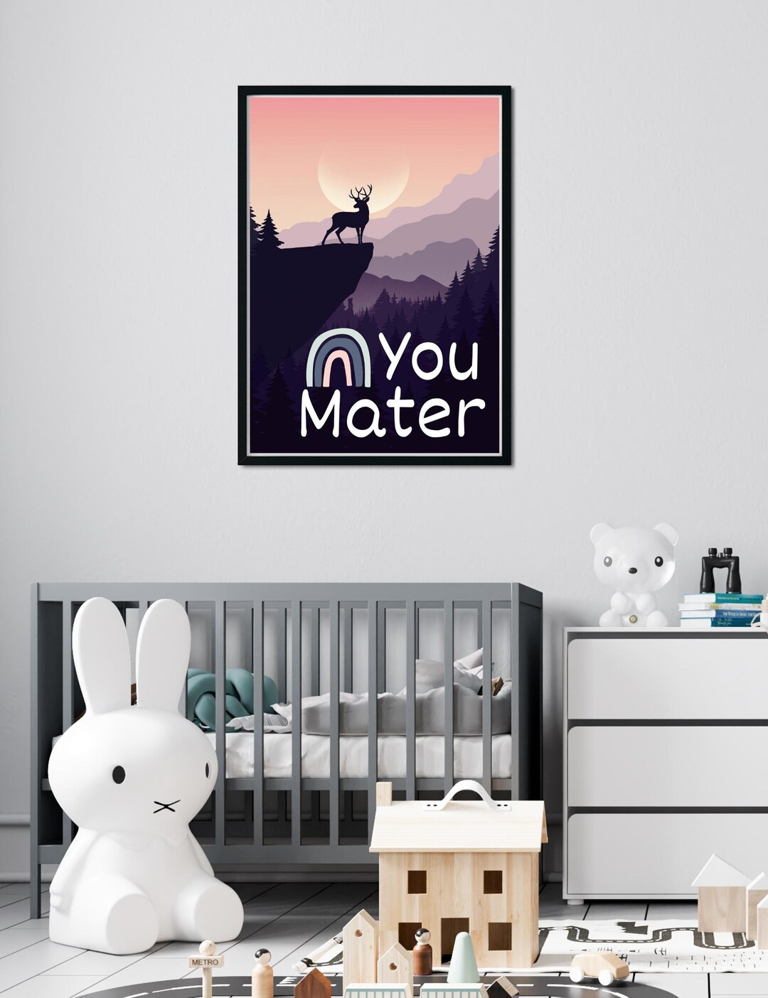 You Matter Poster Modern Landscape Mental Health Sign for Kids ...