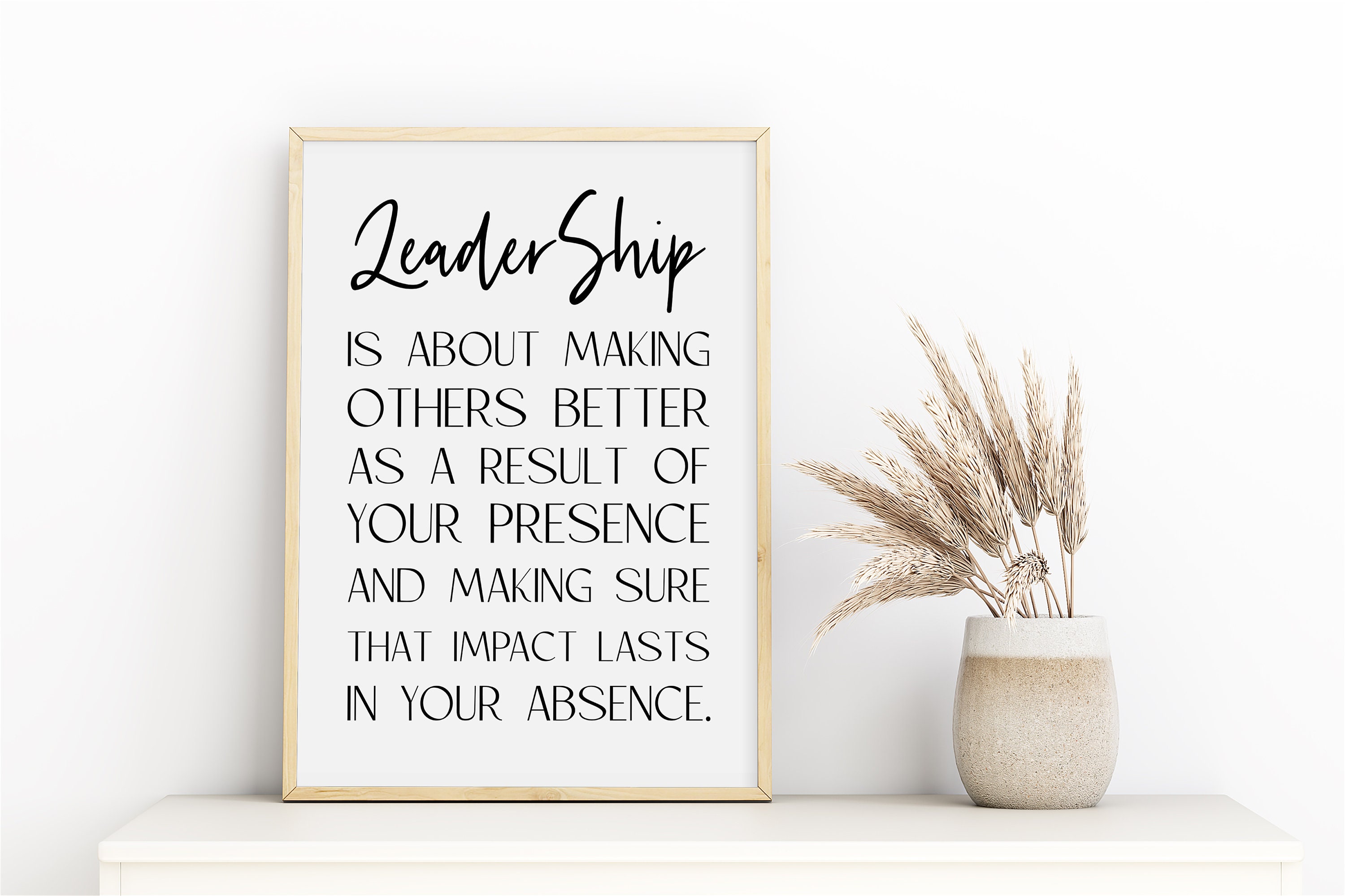 Leadership Quote Motivational Office Decor Printable Wall Art - Etsy