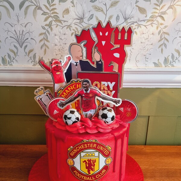 Manchester United Cake Topper - Etsy UK