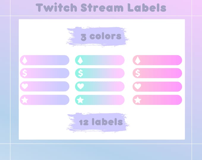 Cloud Animated Stream Overlay Label Pack | Ready to Use | Twitch ...