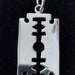 Sterling Silver 925 Razor Blade Pendant in Gift Box ( 7.4 Grams ) - Etsy