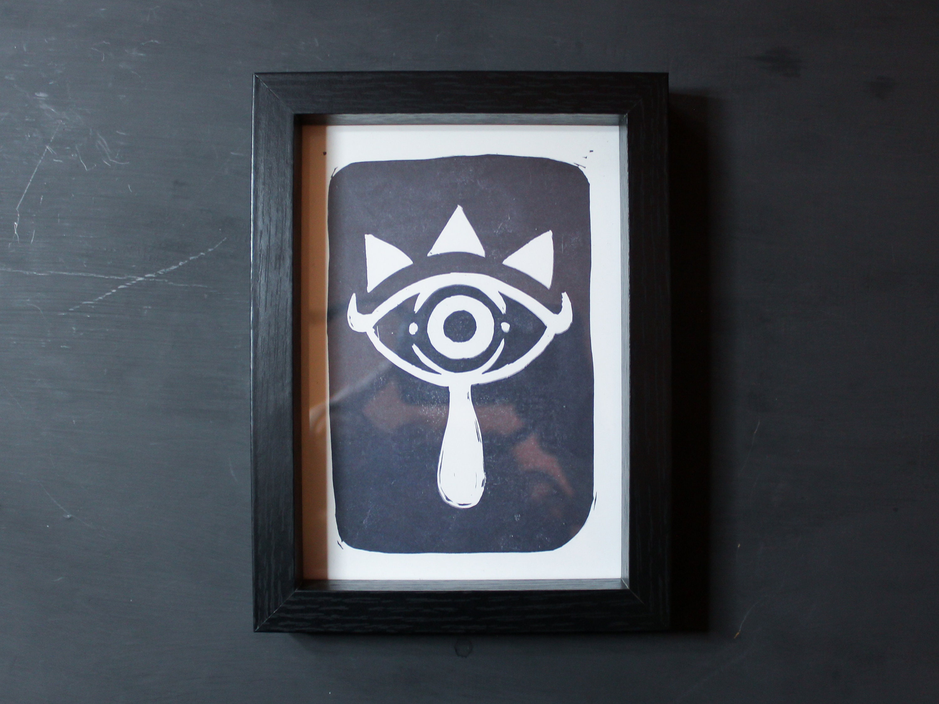 Crest of the Sheikah 5x7 Lino Print Hand Carved & Hand - Etsy