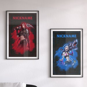 Custom League of Legends Poster, Digital Game Poster, Lol Poster,jinx ...