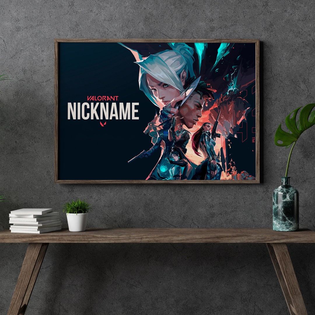 Customized Valorant Agent Poster,valorant Game Poster,reyna,jett ...
