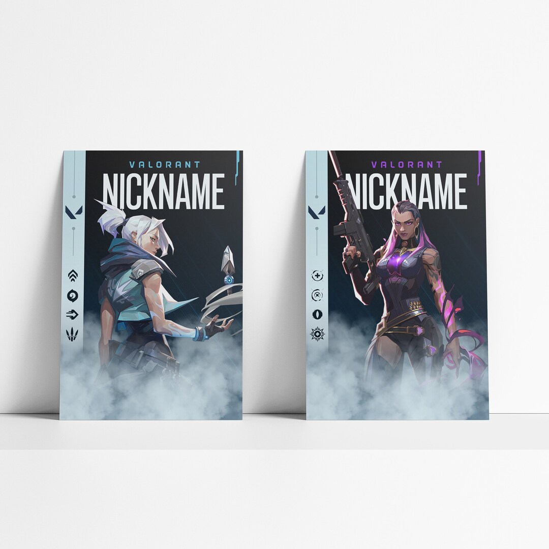 Valorant Custom Poster, Valorant Personalized, Valorant Fade Poster ...