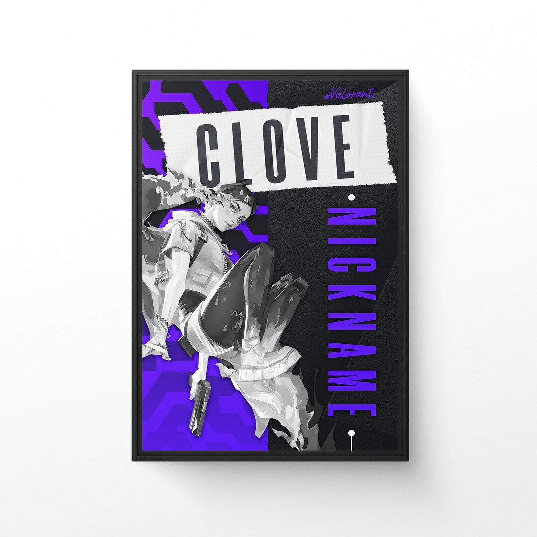 Valorant Custom Poster, Valorant Personalized, Valorant Clove Poster ...