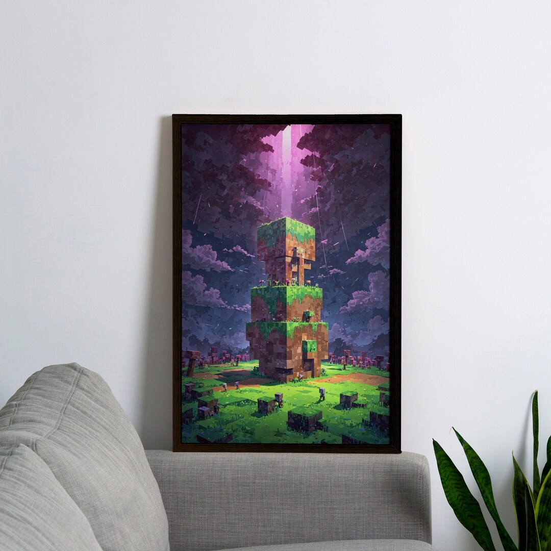 Minecraft Poster, Minecraft, Pixel Game Poster, Game Art, Kids Room ...