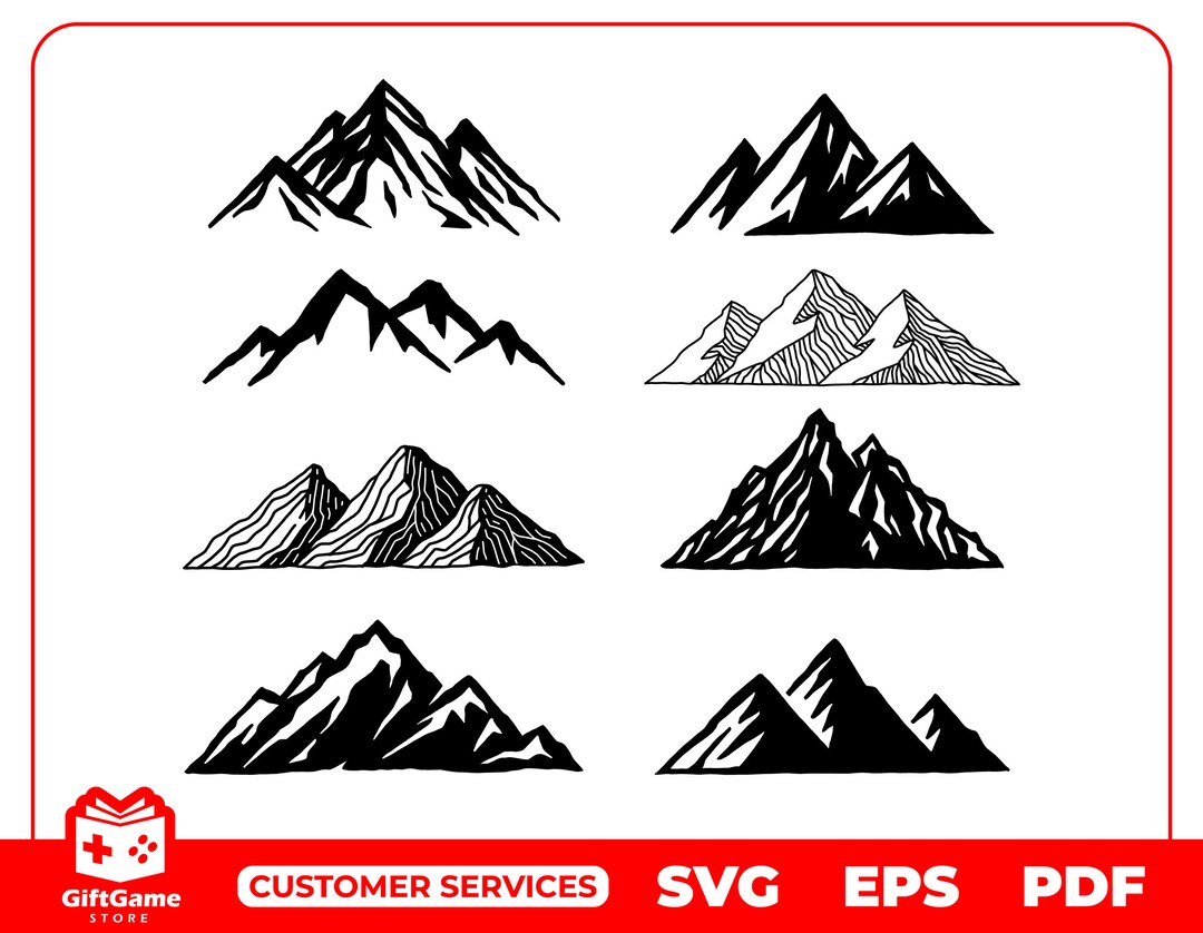 Mountain SVG Nature Svg EPS PDF File Cut File for Cricut and Cut ...