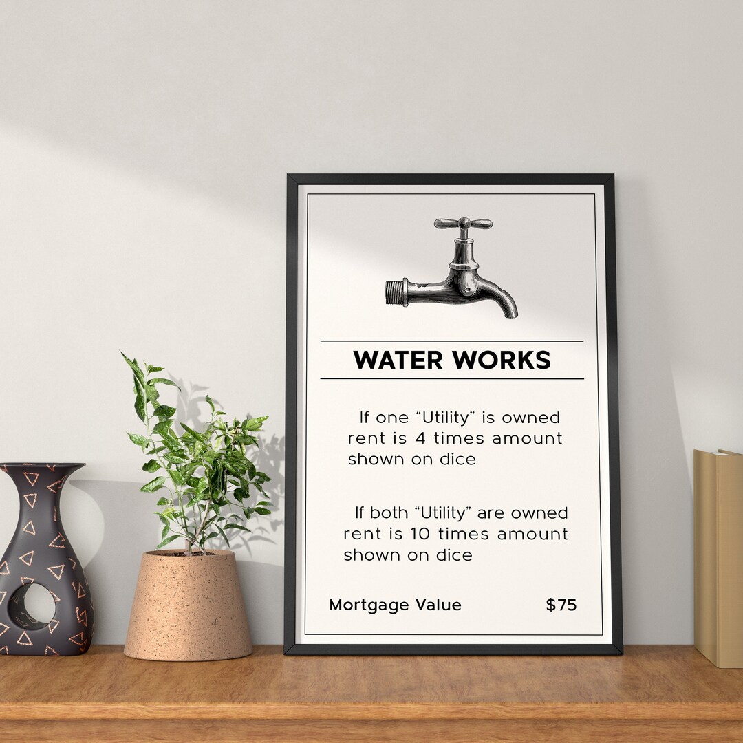 Custom Monopoly Art Poster Real Print Will Be Sent Wedding Gifts ...