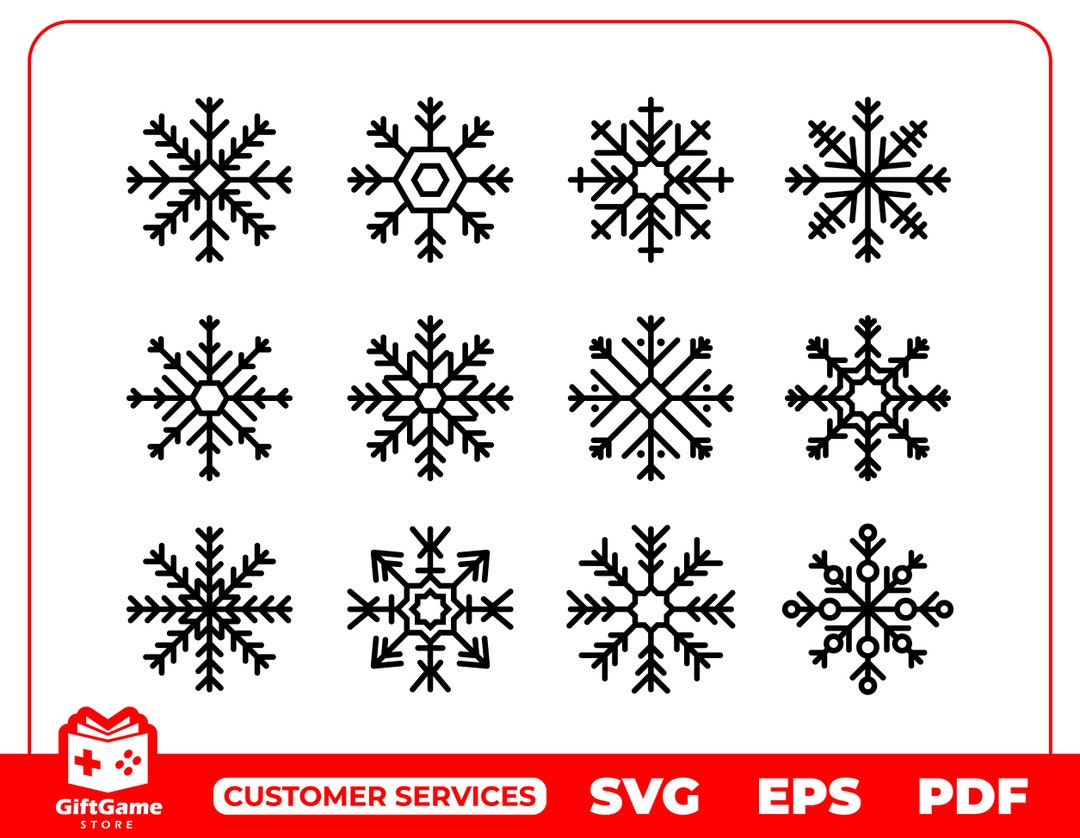 Snowflake SVG EPS PDF File Cut File for Cricut and Cut Machines ...