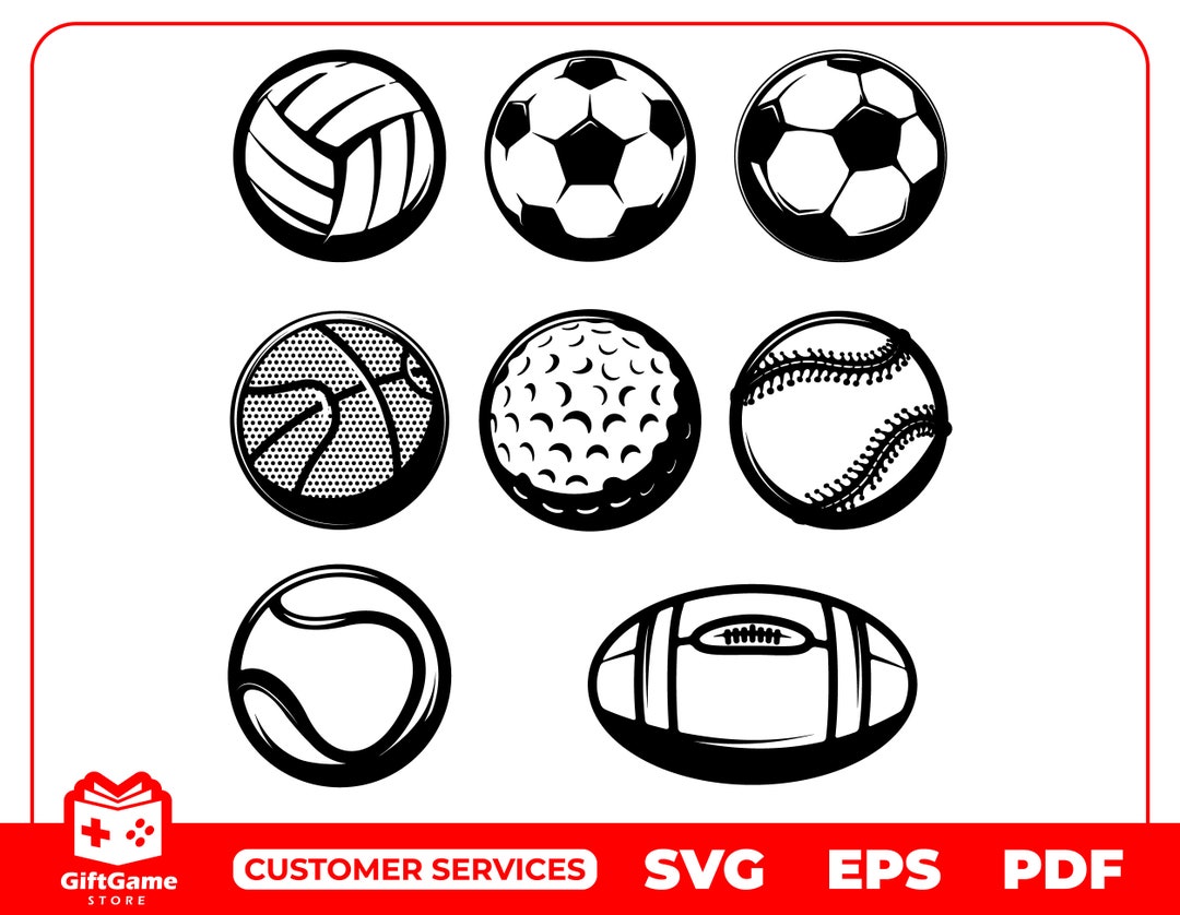 Balls SVG EPS PDF File Cut File for Cricut and Cut Machines Commercial ...