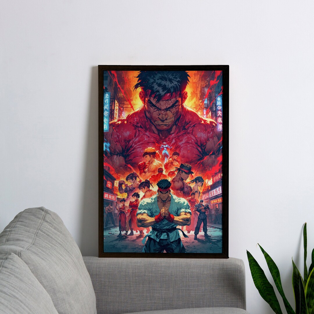 Street Fighter Poster Street Fighter Print Gaming Poster Gaming Decor ...