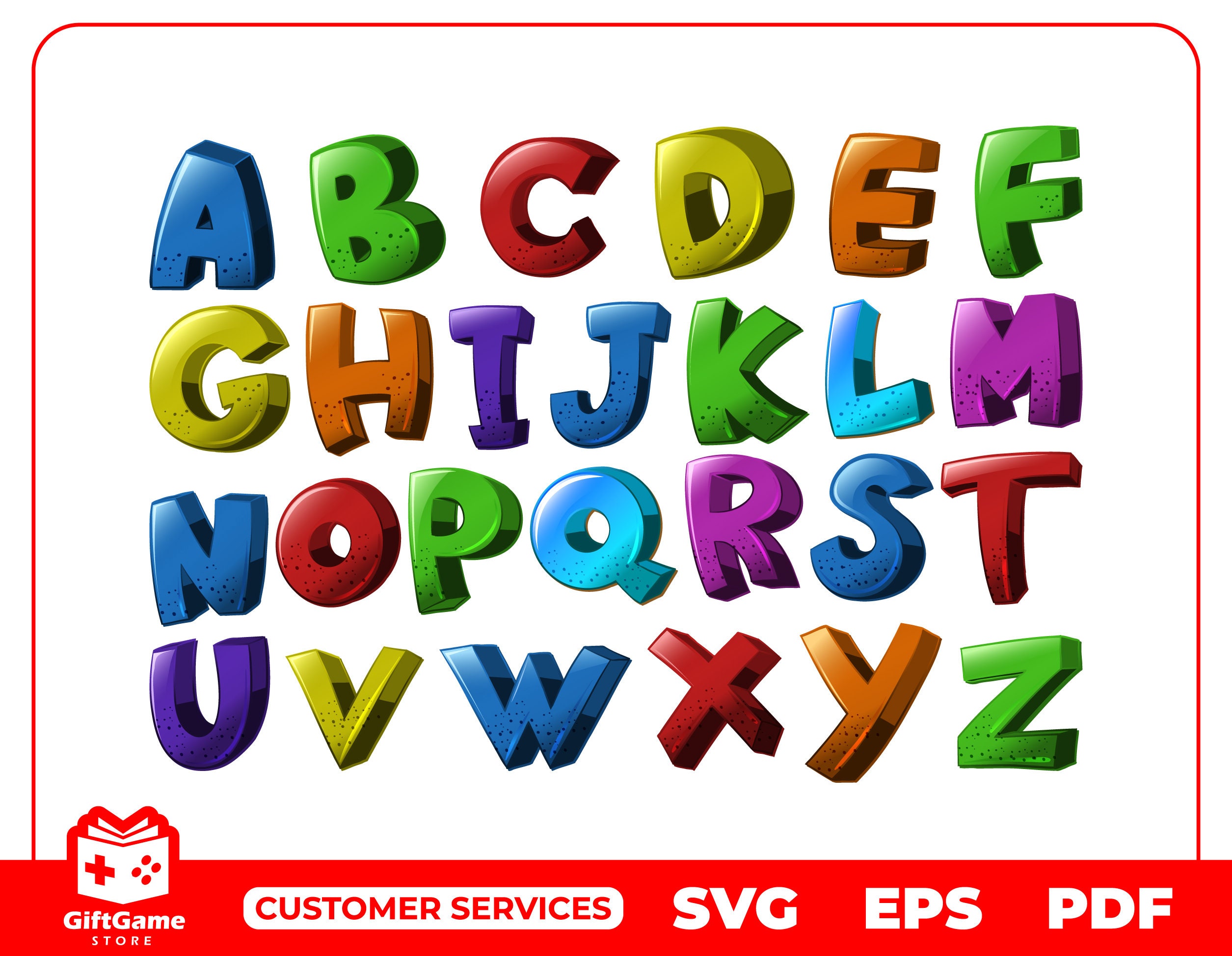 Alphabet SVG EPS PDF File Cut File for Cricut and Cut Machines ...