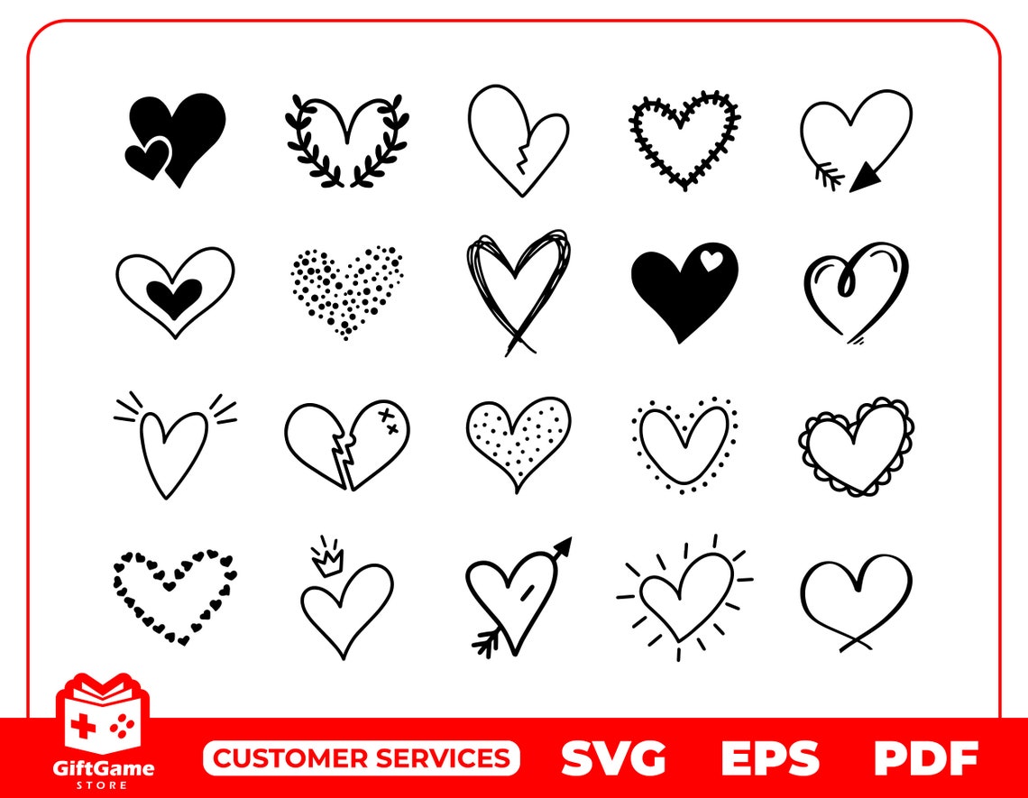 Heart Svg Bundle Hearts Svg Love Svg Valentine Days Svg - Etsy