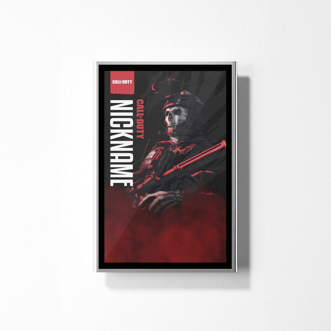 Call of Duty Ghost Poster, Gaming Room Poster, Gaming Wall Poster ...