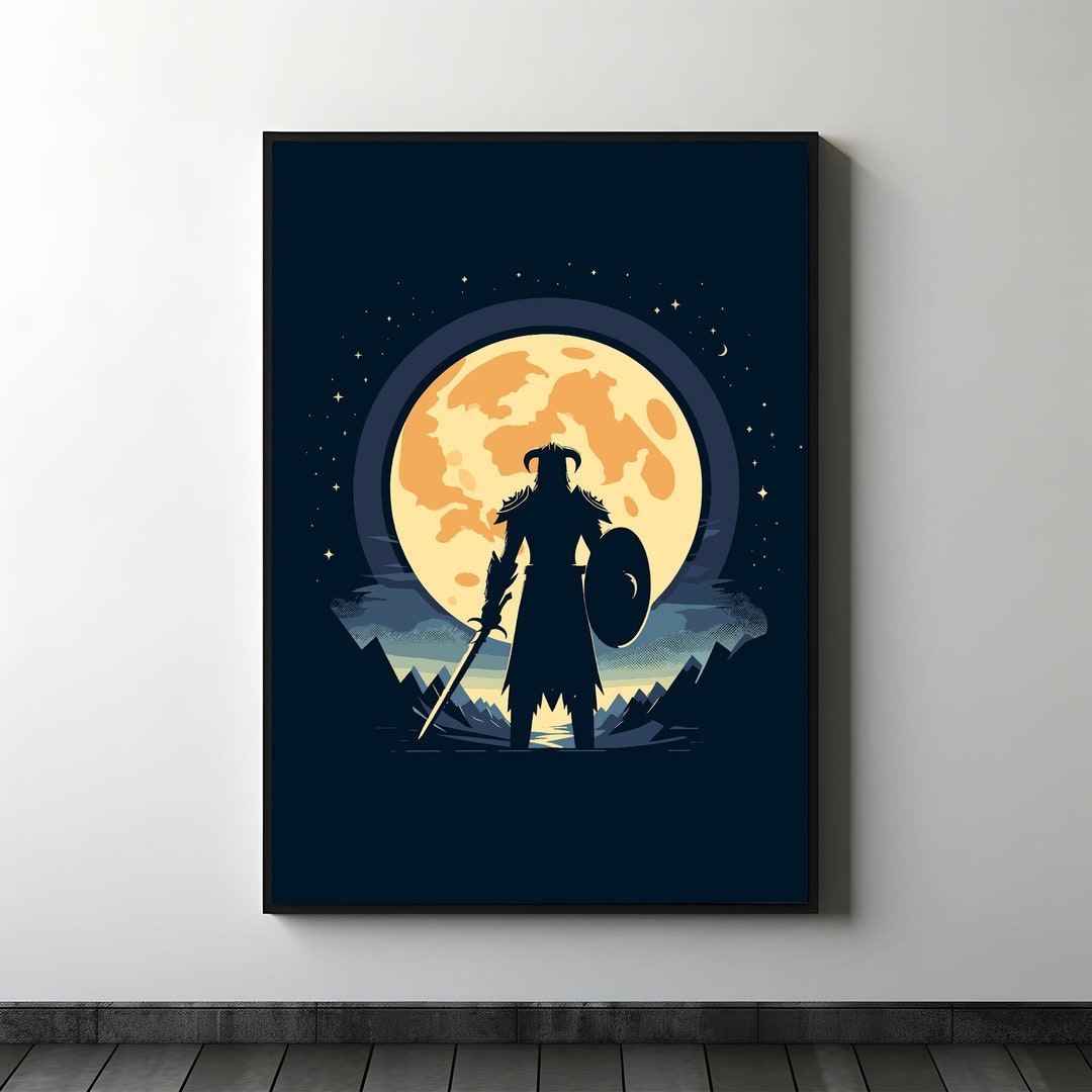 Skyrim Poster, Minimalist, Posters, Gaming Print, Gaming Poster, Video ...