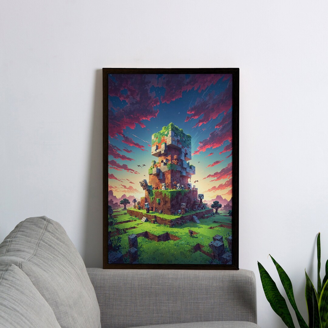 Minecraft Poster, Minecraft, Pixel Game Poster, Game Art, Kids Room ...