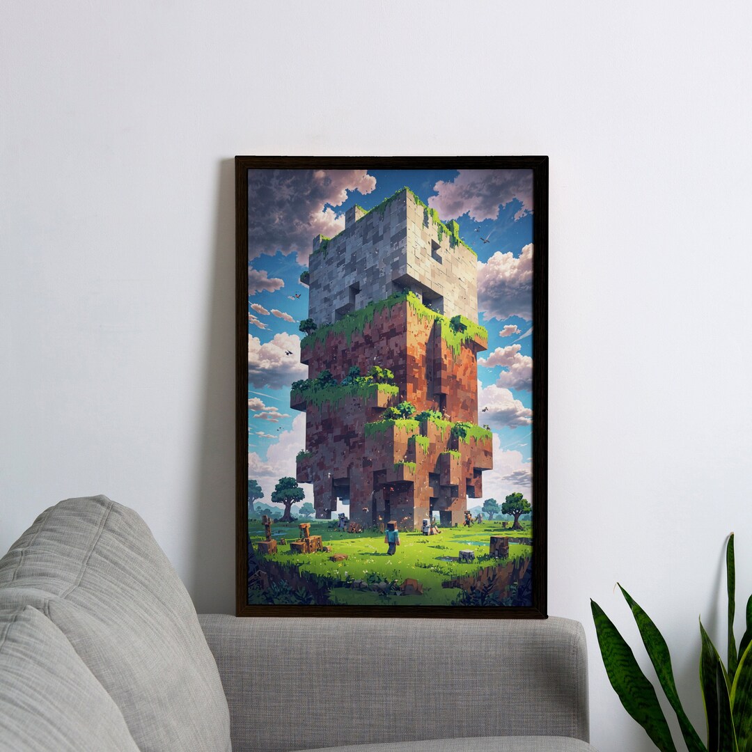 Minecraft Poster, Minecraft, Pixel Game Poster, Game Art, Kids Room ...