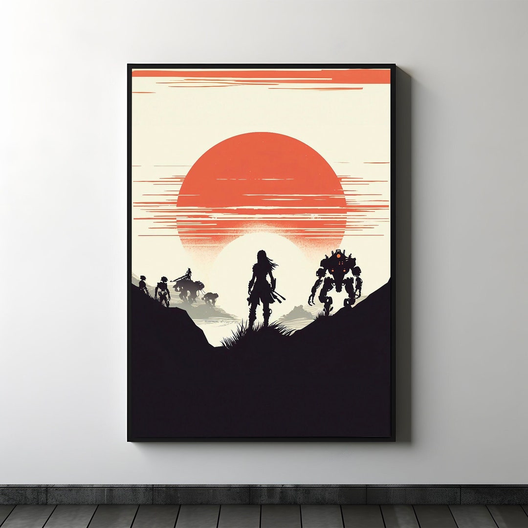 Horizon Game Art, Full Page, Minimalist, Video Game Print, Home Decor ...