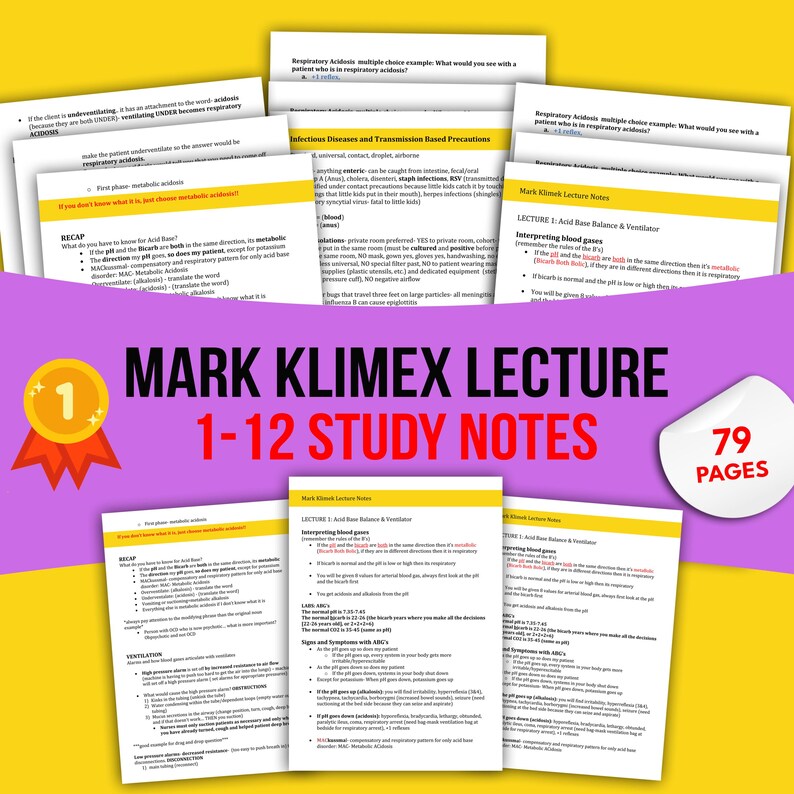 MARK KLIMEX Study Notes for NCLEX Exams - Etsy MARK KLIMEX Study Notes for NCLEX Exams - Etsy