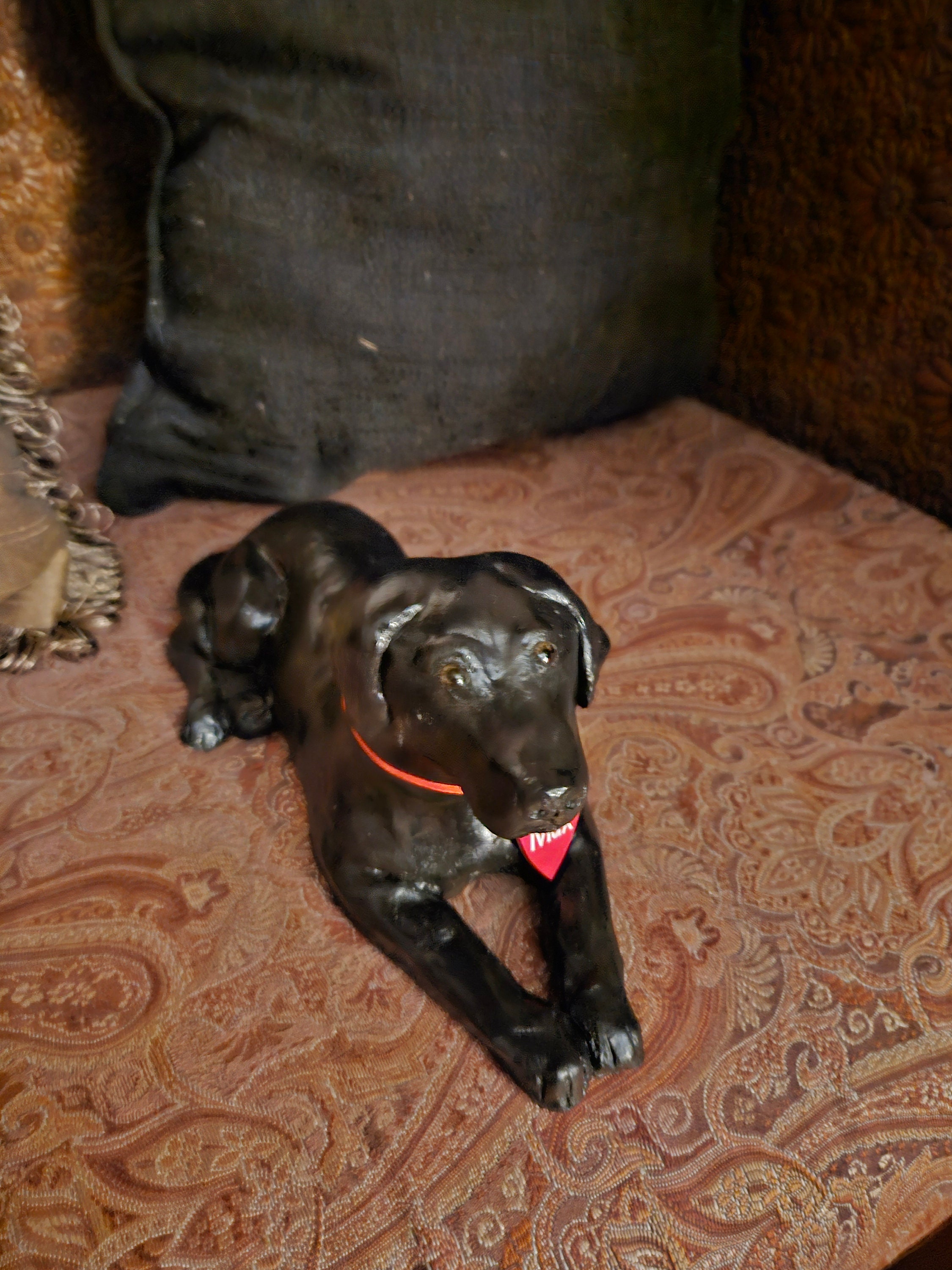 Black Labrador Retriever Dog Concrete Statue Pet Memorial With ...